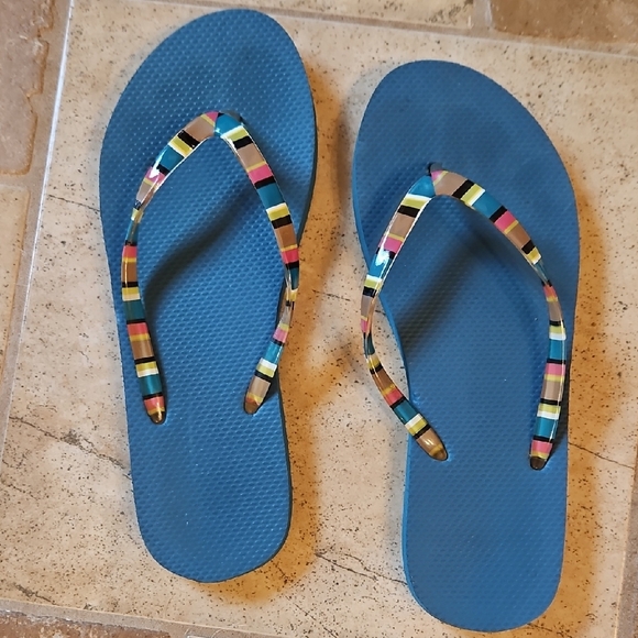 Source Unknown | Shoes | Multicolor Jelly Striped Flip Flops | Poshmark